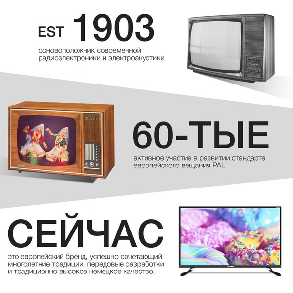 Купить телевизор Telefunken 24 дюйма 32 дюйма 43 дюйма 50 дюймов смарт ...