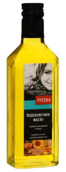 Масло подсолнечное нерафинированное РУССКА ароматное холодного отжима ...