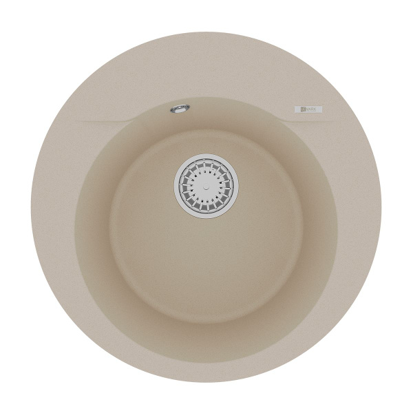 Кухонная мойка Lemark Sula 500 врезная круглая из кварцгранита, бежевый - купить с доставкой по ...