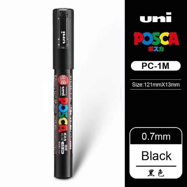 Маркер POSCA PC-1M 0.7 мм, пулевидный наконечник (черный PC1M.24 ...