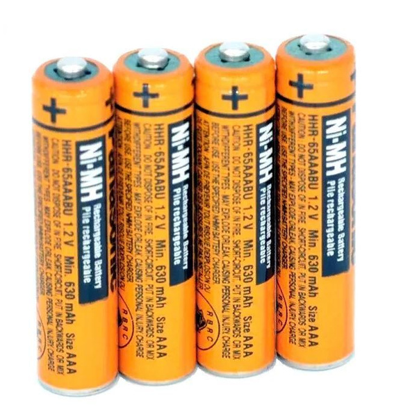 Аккумулятор Panasonic 1.2v 650 mAh ААA (комплект 4 шт.) - купить с ...