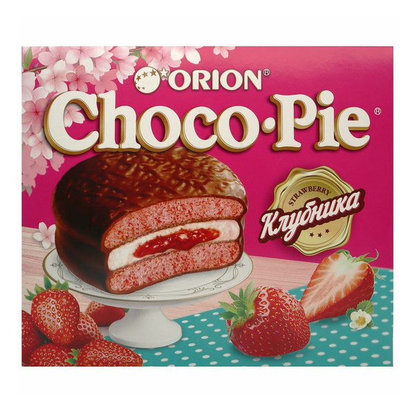 Пирожное Choco Pie Клубника 360 г - купить с доставкой по выгодным ценам в интернет-магазине ...