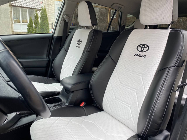 Чехлы на Тойота РАВ 4 Toyota RAV4 XA40 2013-2018 з/с раздельная. Для 4 ...