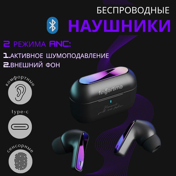 Наушники Внутриканальные Fingertime T17 Беспроводное 16 GB 4943.1-2011 ...