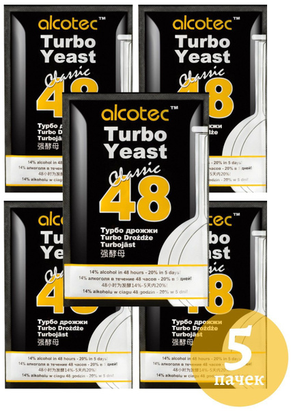 Дрожжи спиртовые ALCOTEC 48 Classic Turbo / Алкотек 48 Классик Турбо, 5 ...