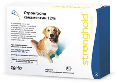 Стронгхолд, 12% 240 мг для собак 20,1-40 кг, 1 пипетка (срок годности ...