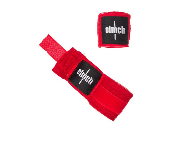 Бинты эластичные Clinch Boxing Crepe Bandage Punch красные 3.5 м ...