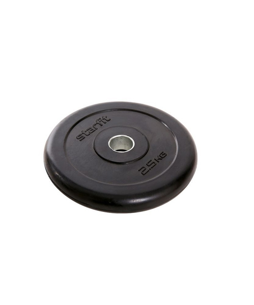 Диск обрезиненный BB-202 d26 мм, стальная втулка, черный, 2,5 кг ...