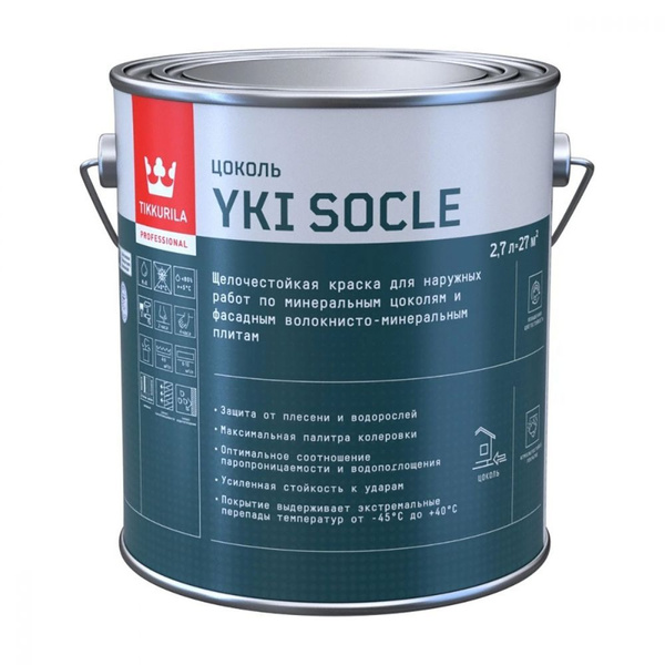 Краска Tikkurila yki socle_A Гладкая - купить в интернет-магазине OZON ...