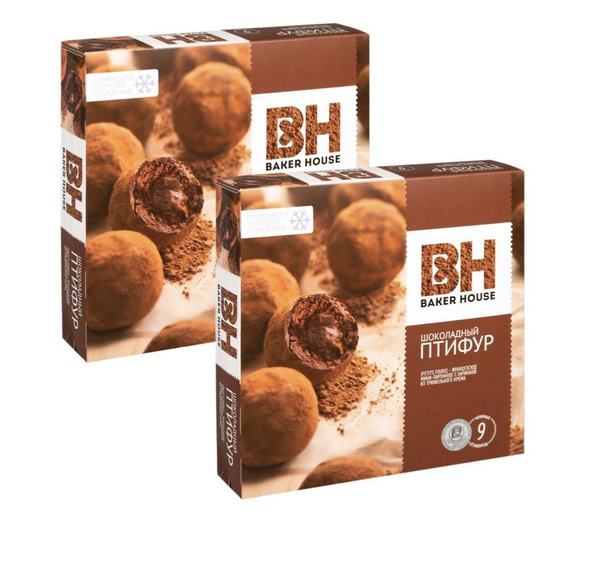 Baker House Птифур шоколадный, 225 г х 2 шт - купить с доставкой по ...