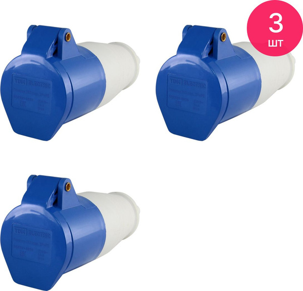 Розетка переносная TDM Electric / ТДМ Электрик 213 2Р+PЕ, 16А 220В IP44 ...