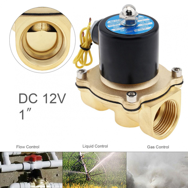 Электромагнитный клапан 1 дюйм DN25 DC 12V для воды/масла/газа ...