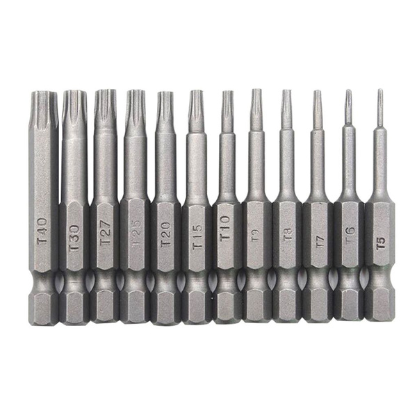 12шт Набор отверток с шестигранным хвостовиком T5-T40 с головкой Torx ...