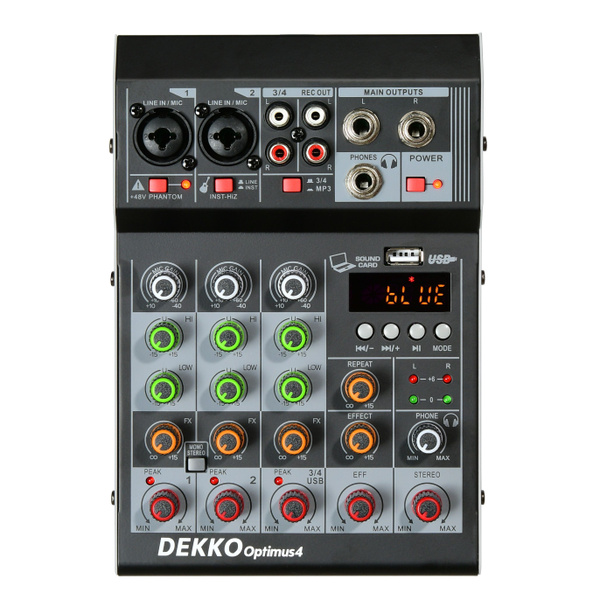 Dekko F4a Usb микшер 4 канальный купить на Ozon по низкой цене