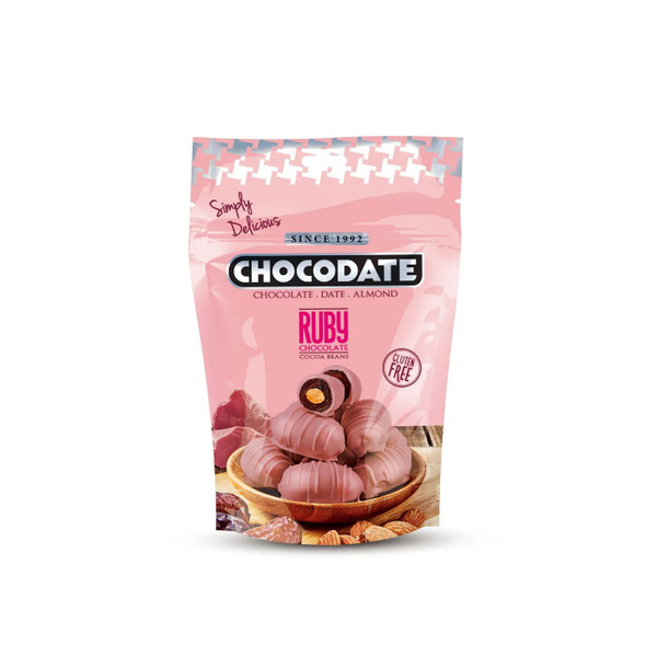 Финики с миндалем в рубиновом шоколаде Chocodate Ruby, 100 гр купить на ...