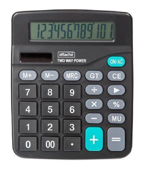 Калькулятор настольный Attache 12-разрядный - купить с доставкой по выгодным ценам в интернет ...