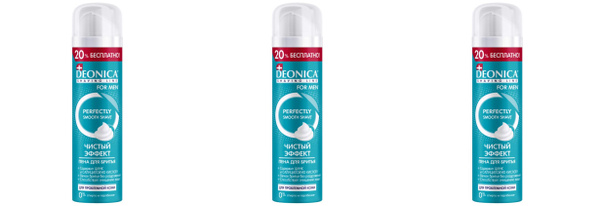 Deonica Пена для бритья For men Чистый эффект, 240 мл,3 шт - купить с доставкой по выгодным ...