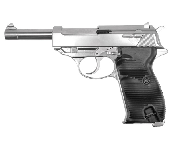 Страйкбольный пистолет WE Walther P38 (GBB, 6 мм, хром, WE-P010LBOX-SV) - купить с доставкой по ...