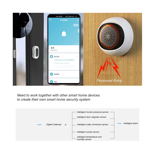 Интеллектуальный датчик звука и света Tuya Zigbee Батарея для ...