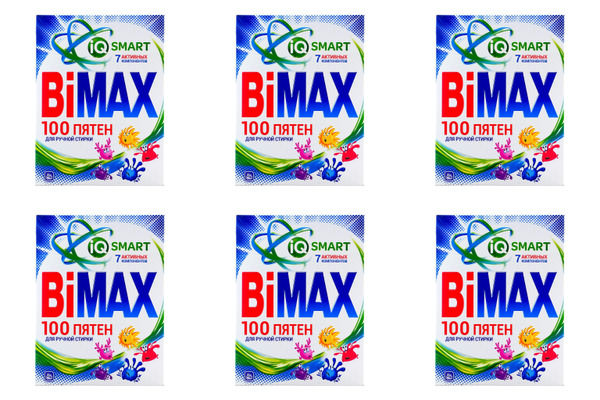 BiMax 100 пятен Стиральный порошок, 400гр, 6уп. - купить с доставкой по выгодным ценам в ...