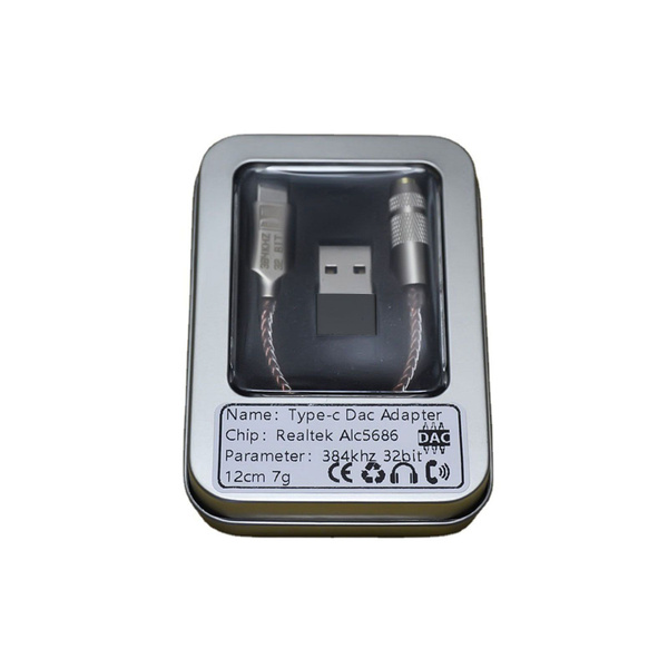 ALC5686 USB C ЦАП адаптер для наушников 32 бит 386 кГц Hi-Fi DSD600 Ом ...