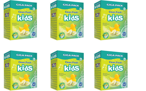 Таблетки для посудомоечных машин Clean&Fresh Kids, 100шт х 6уп купить ...