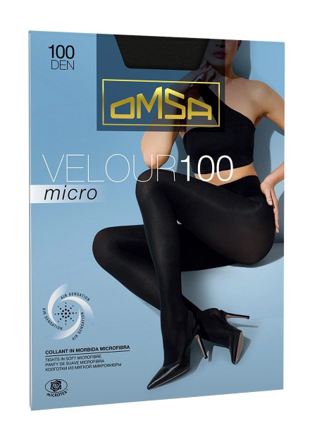 Колготки Omsa Micro Velour nero, 100 den и выше, 1 шт - купить с доставкой по выгодным ценам в ...
