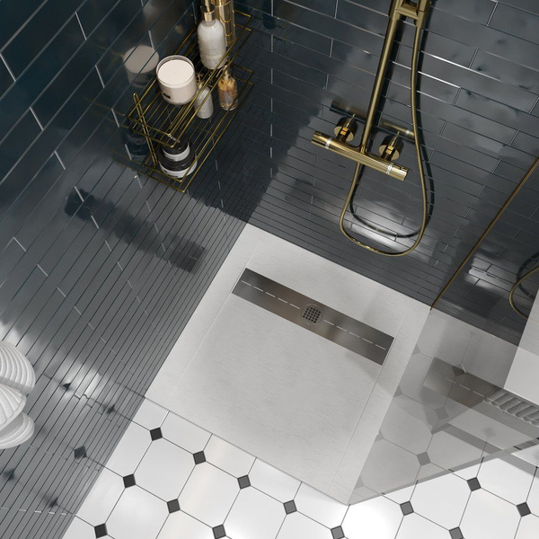 Поддон для душа STWORKI Эстерсунд 90x90 см, квадратный, низкий, с антискользящим покрытием ...