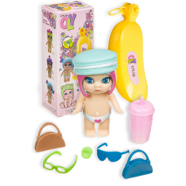 Игровой набор OLY кукла пупс в шапочке пирожном с аксессуарами в банане Bondibon развивающая ...