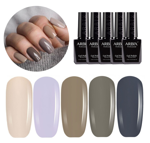 Arbix Набор плотных гель-лаков, 5 шт / базовые гель-лаки / холодные оттенки тренд 2024 года ...