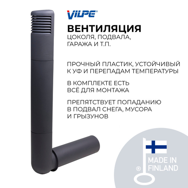 Дефлектор вентиляционный (цокольная вентиляция) Vilpe ROSS - 125/135 ...