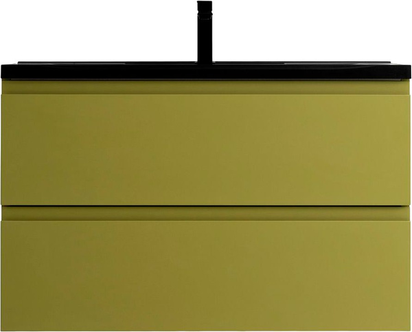 Тумба с раковиной Art&Max Bianchi 100 подвесная, 100 см, зеленая, из ...