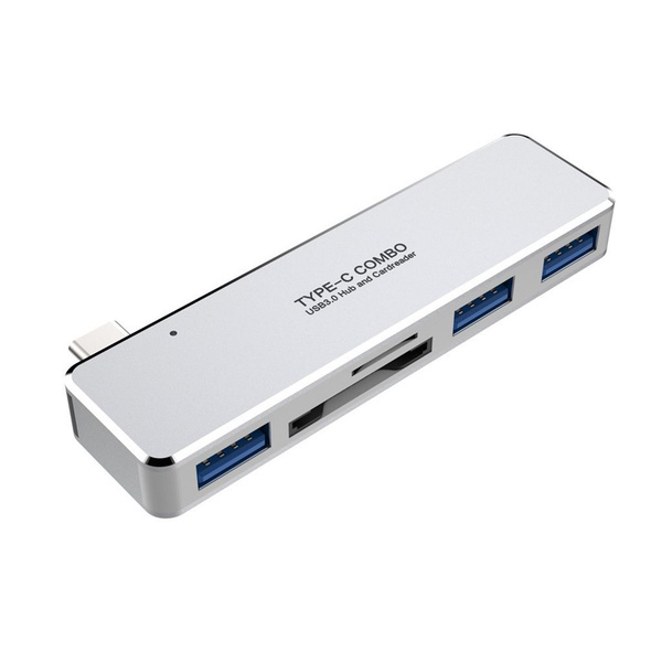 Док-станция USB Type C, концентратор 5 в 1, многопортовый адаптер 3.0 с ...