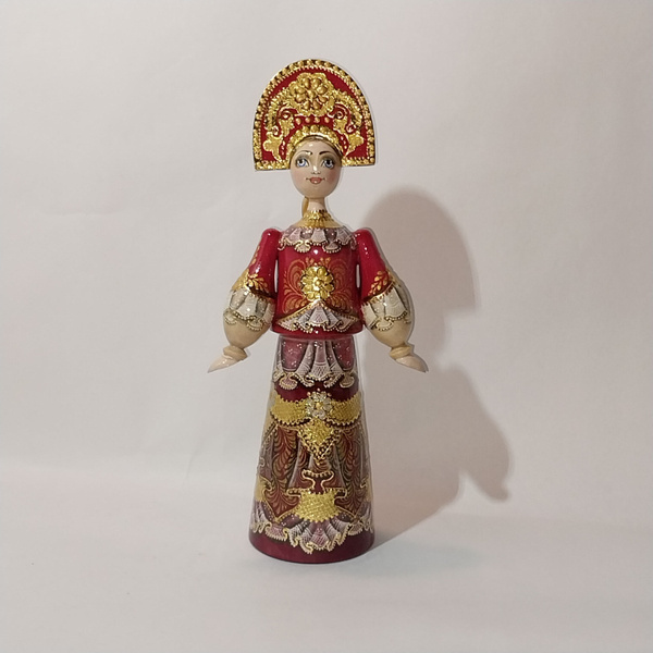 Кукла авторская деревянная с ручной росписью Дерево, Липа - купить по ...