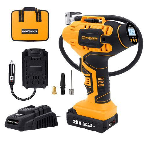 Беспроводной воздушный автомобильный компрессор, инфлятор, Worksite, 20 ...