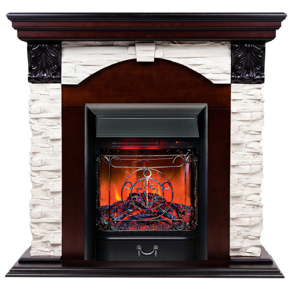 Электрокамин RealFlame Dublin Lux STD/EUG/24 АО-215 с очагом Majestic Lux Black купить по ...