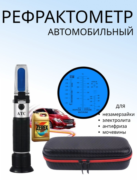 Автомобильный рефрактометр 4 в 1 для антифриза охлаждающей жидкости