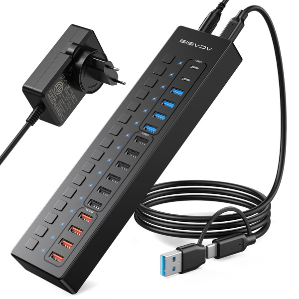 Концентратор Acasis Type-C USB-разветвитель 11/16 портов Концентратор ...