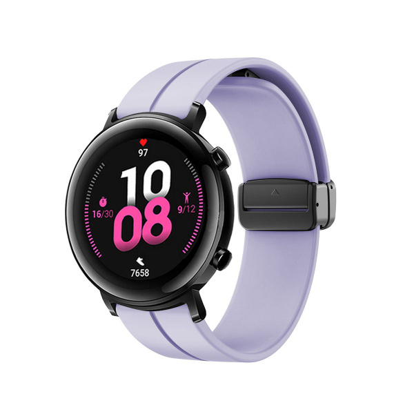 Силиконовый магнитный ремешок для смарт часов Huawei Watch GT3 42 мм ...