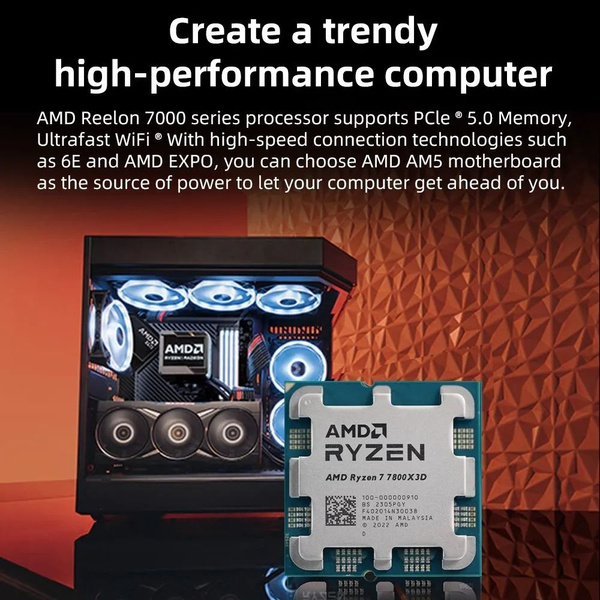 Процессор AMD AMD Ryzen7 7800X 3D Ryzen 7, OEM (без кулера), 8 яд., 4.2 ...