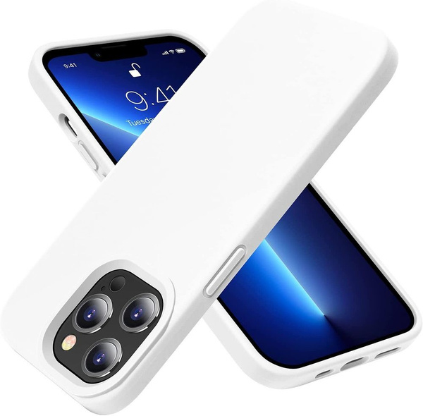 Чехол белый силиконовый для iPhone 13 PRO MAX / на Айфон 13 Про Макс ...