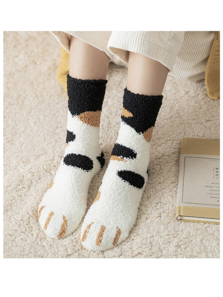 Комплект носков Женский Turkan, размер 36, 37 Хлопок, Полиамид Зима бежевый, белый Вечерний ...