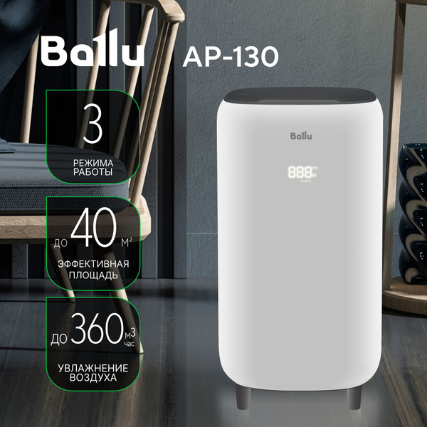 Очиститель воздуха Ballu AP-130, белый - купить по выгодным ценам в интернет-магазине OZON ...