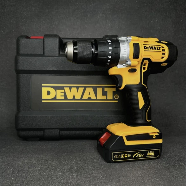 DeWalt Дрель-Шуруповерт аккумуляторная DCD701 36В (50 Нм, 2 АКБ, 2 ...