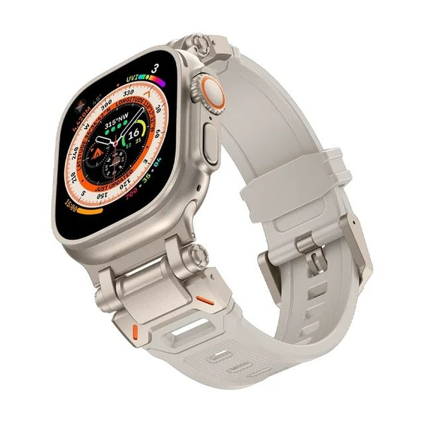 iWatch Ultra 2/1 Series 9 8 7 SE 6 5 4 3 2 1 Силиконовый ремешок для ...