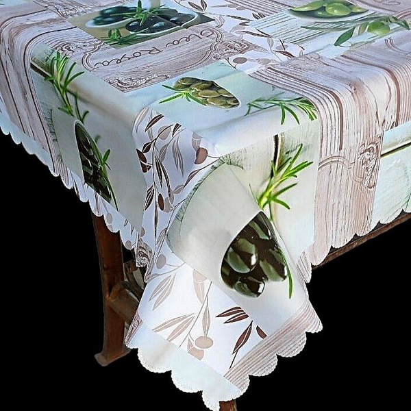 Скатерть на стол, Laid Table, Клеенка на кухню 110х140 тканевая основа ...