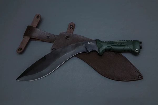 Нож Мачете-5 Кукри Мастерская Семина - сталь У8, рукоять Elastron - купить с доставкой по ...