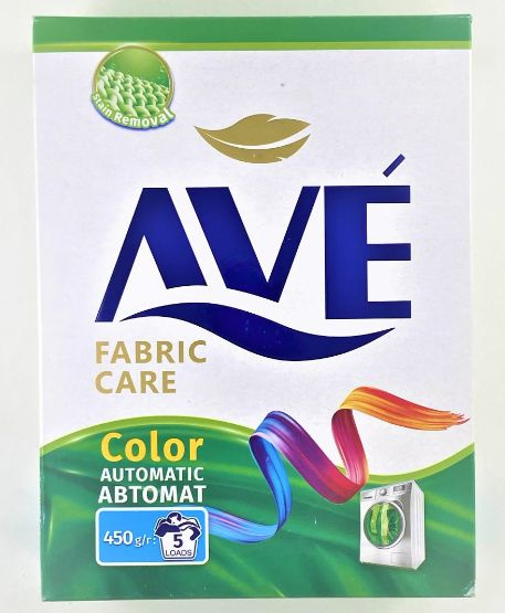 AVE Порошок стиральный, автомат, для стирки цветных вещей, 450 г ...