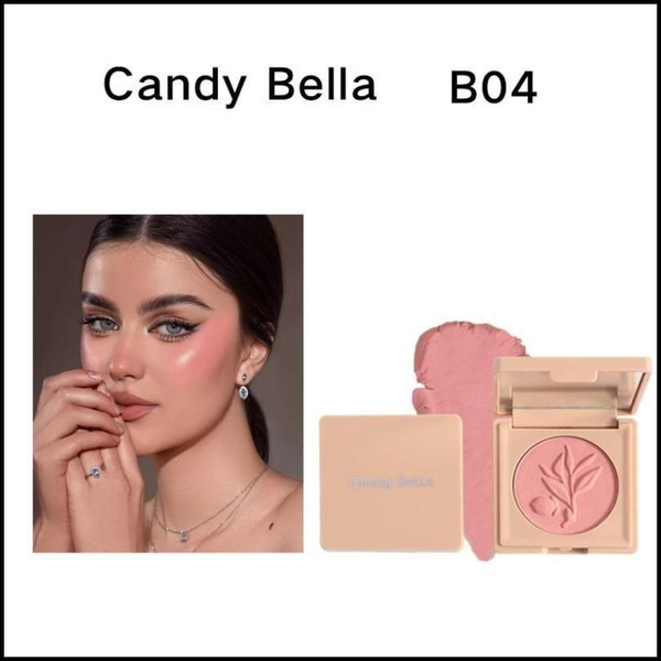 Монохромная румяна CandyBella с тонкой вспышкой и матовым эффектом, чтобы лицо выглядело более ...