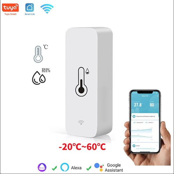 Умный датчик Wi-fi Tuya температуры и влажности , Яндекс, Google ...